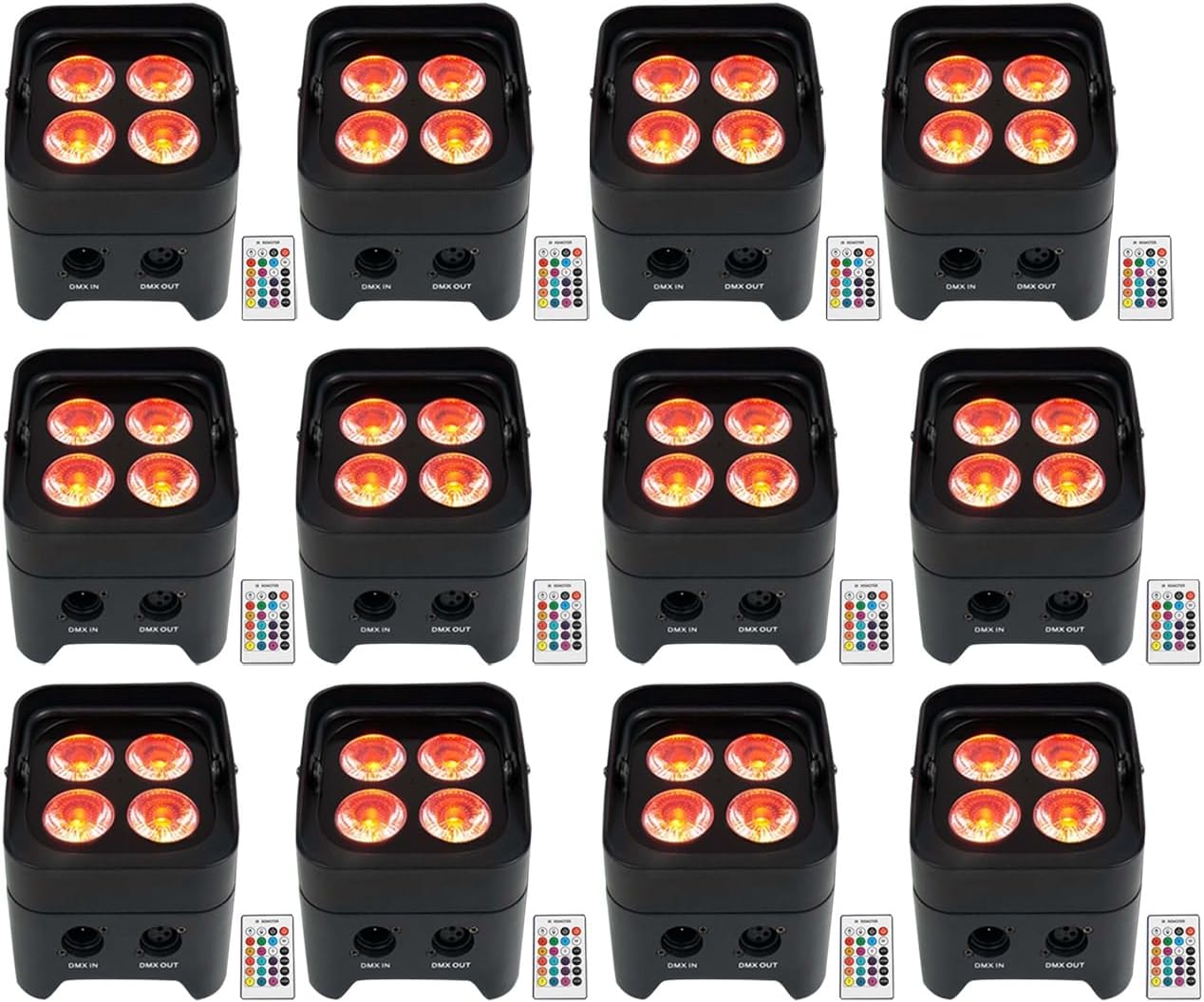 Amazon.com: (5) Rockville MINI RF4 Compact RGBWA+UV DJ/Party LED Par ...