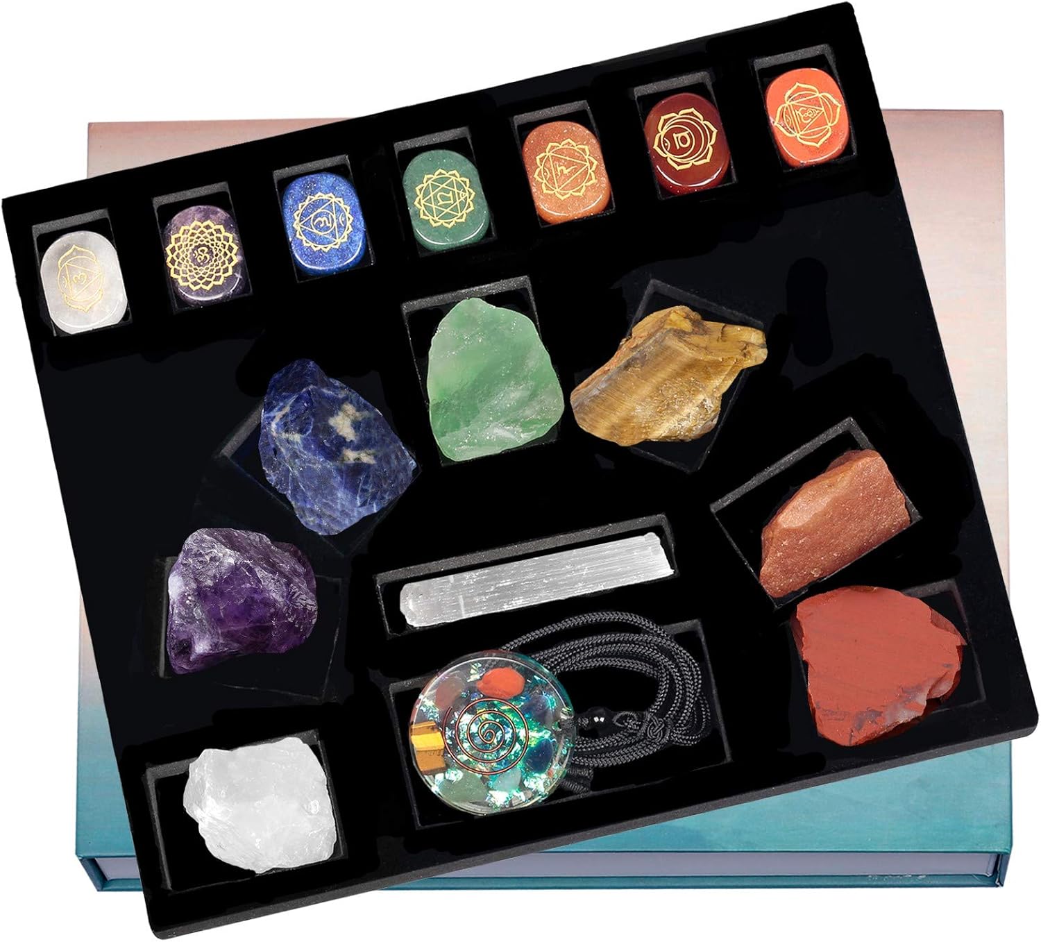Amazon.com: SUNYIK Natural Therapy Starter Healing Crystal Stone Kit, 7 ...