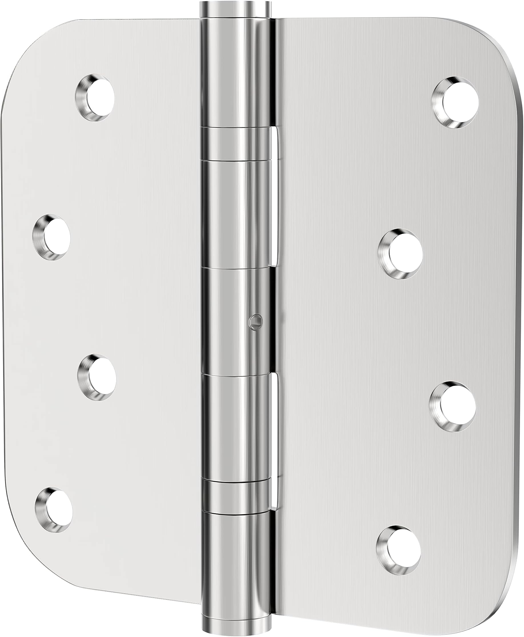 Security Door Hinges - Satin Nickel - 4 Inch with 5/8 Radius - Security ...