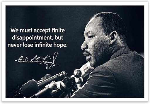 Amazon.com: Martin Luther King Poster Inspiration Quote Motivational ...