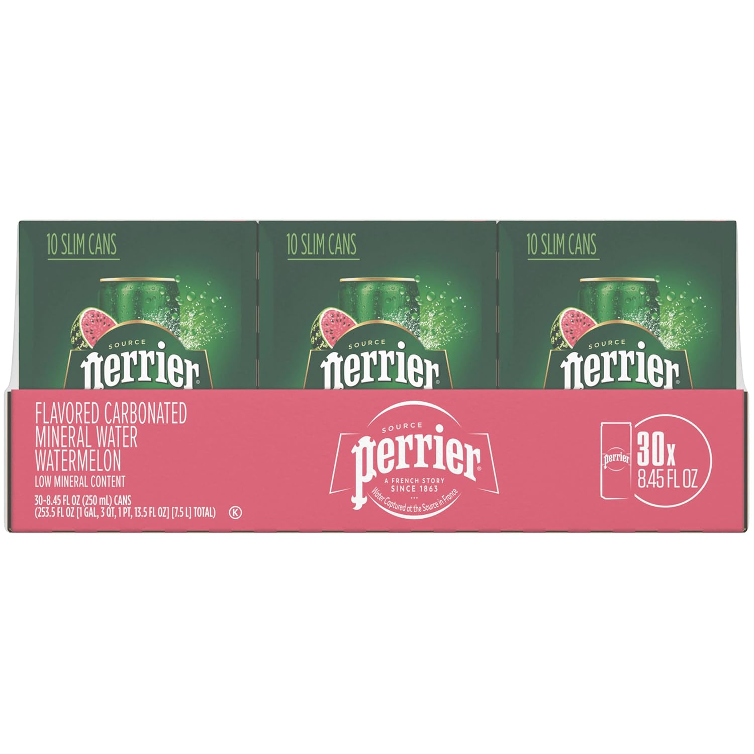 Amazon.com : Perrier Watermelon Flavored Carbonated Mineral Water, 8.45 ...