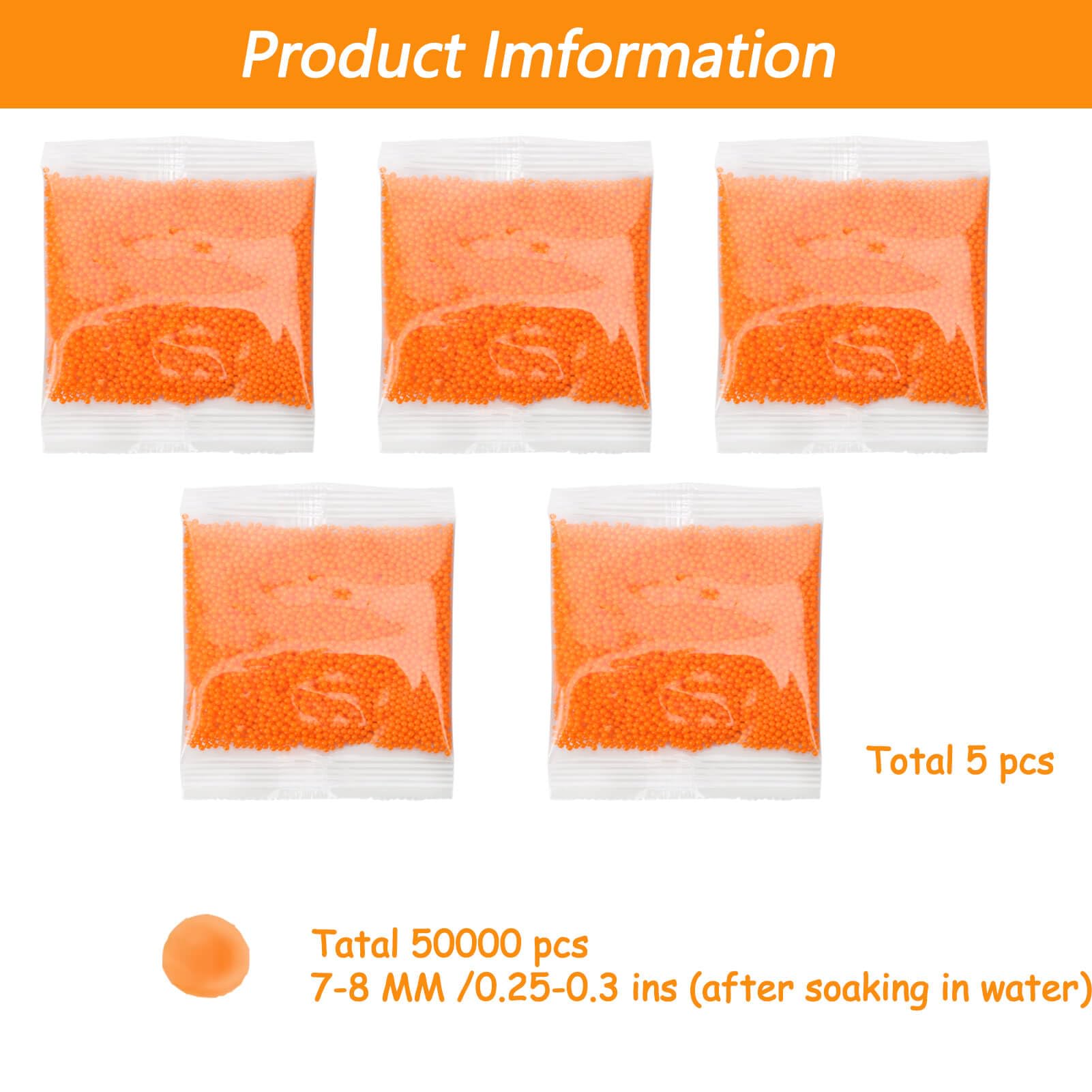 Gel Blaster Ammo, 50000 Pcs Refill Gel Balls, 7-8 mm Gel Blaster ...