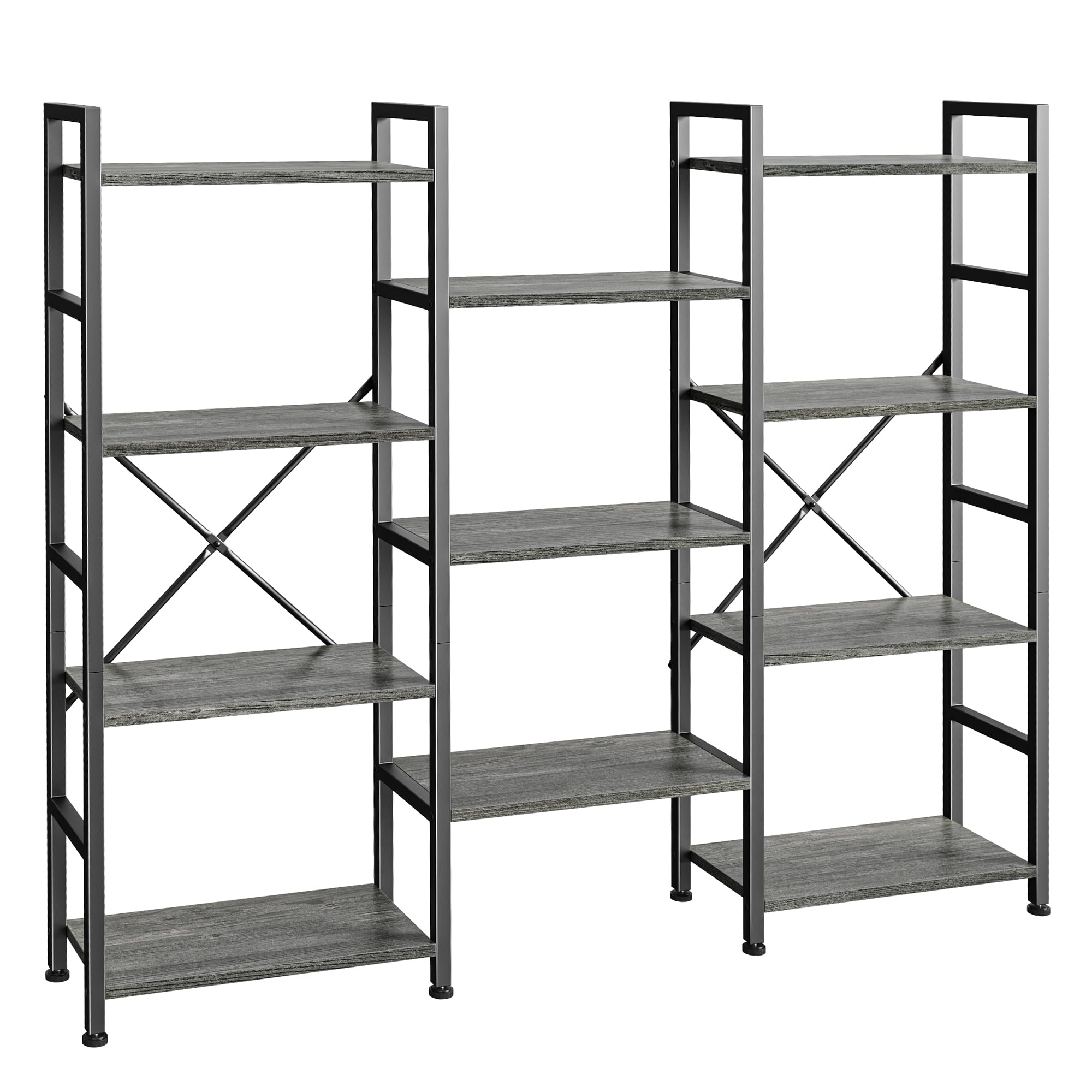 Snapklik.com : SUPERJARE Triple 4 Tier Bookshelf, Bookcase