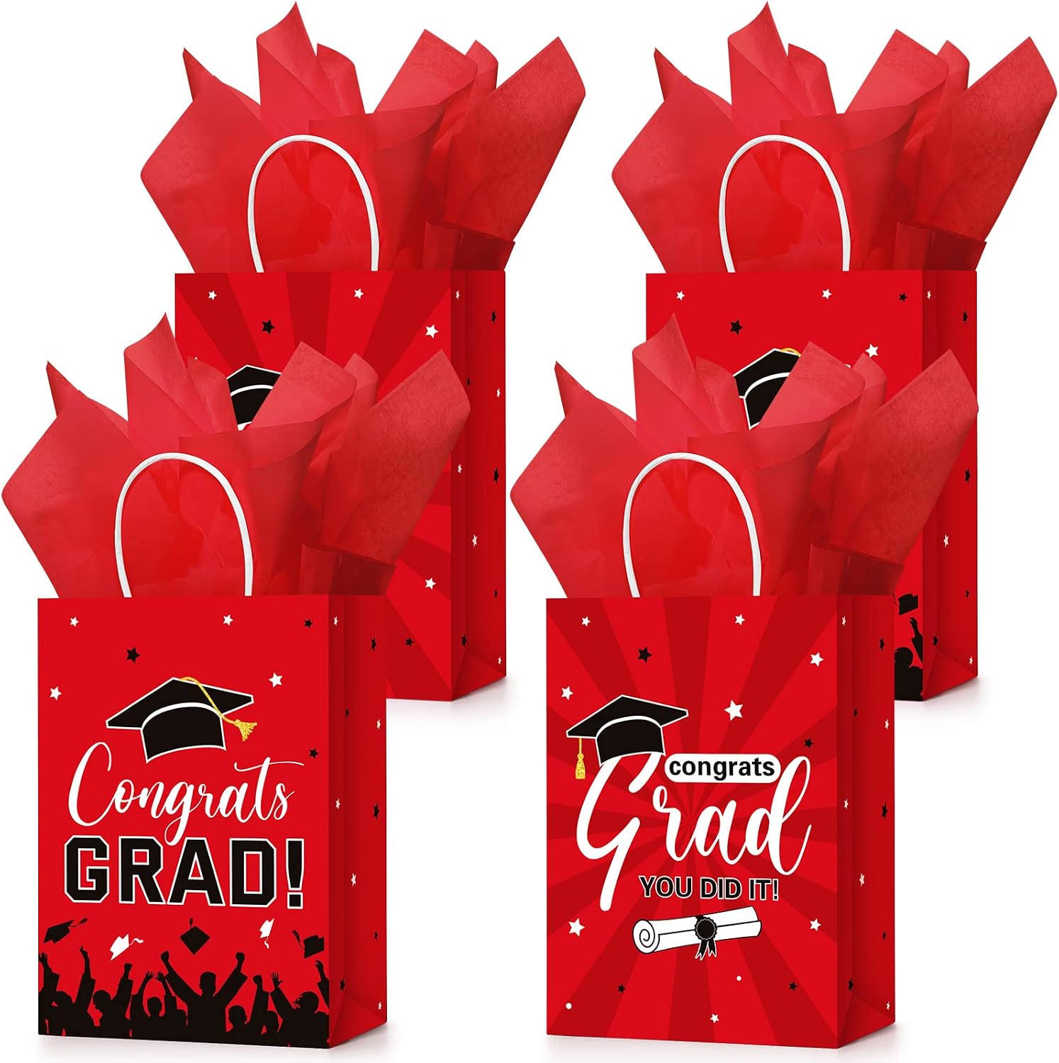 Amazon.com: Colarr 24 Pcs Graduation Gift Bags Bulk with Tissue Paper ...