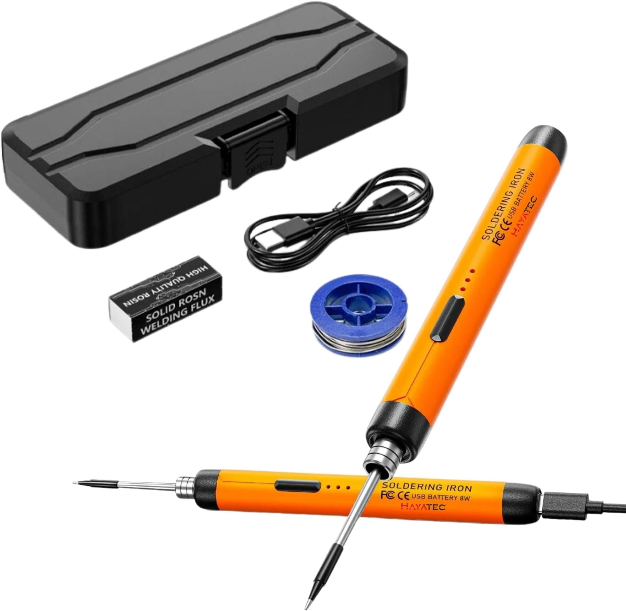 Portable USB Soldering Iron Kit - 8W Type C USB Rechargeable with ...