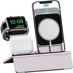 OLEBR 3 in 1 Charging Stand, Compatible with Magsafe Stand iWatch ...
