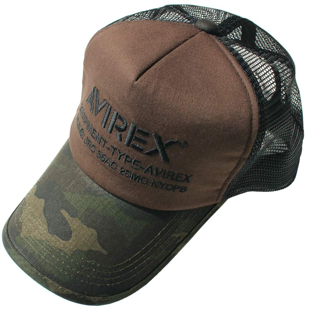 Amazon | (アヴィレックス) AVIREX CAP ベーシック シンプル ロゴ＆エンブレム刺繍メッシュキャップ帽子 0600 ...