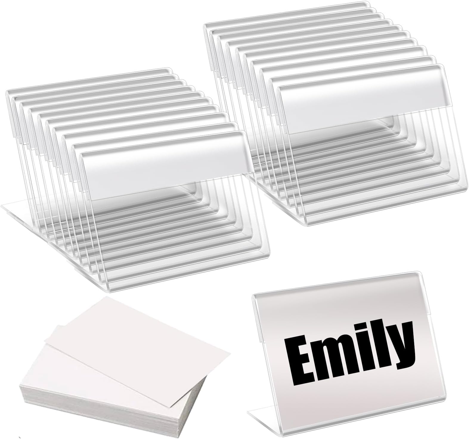 Amazon.com: zandfelo 20 Pcs Clear Card Display Stands with Blank Labels ...