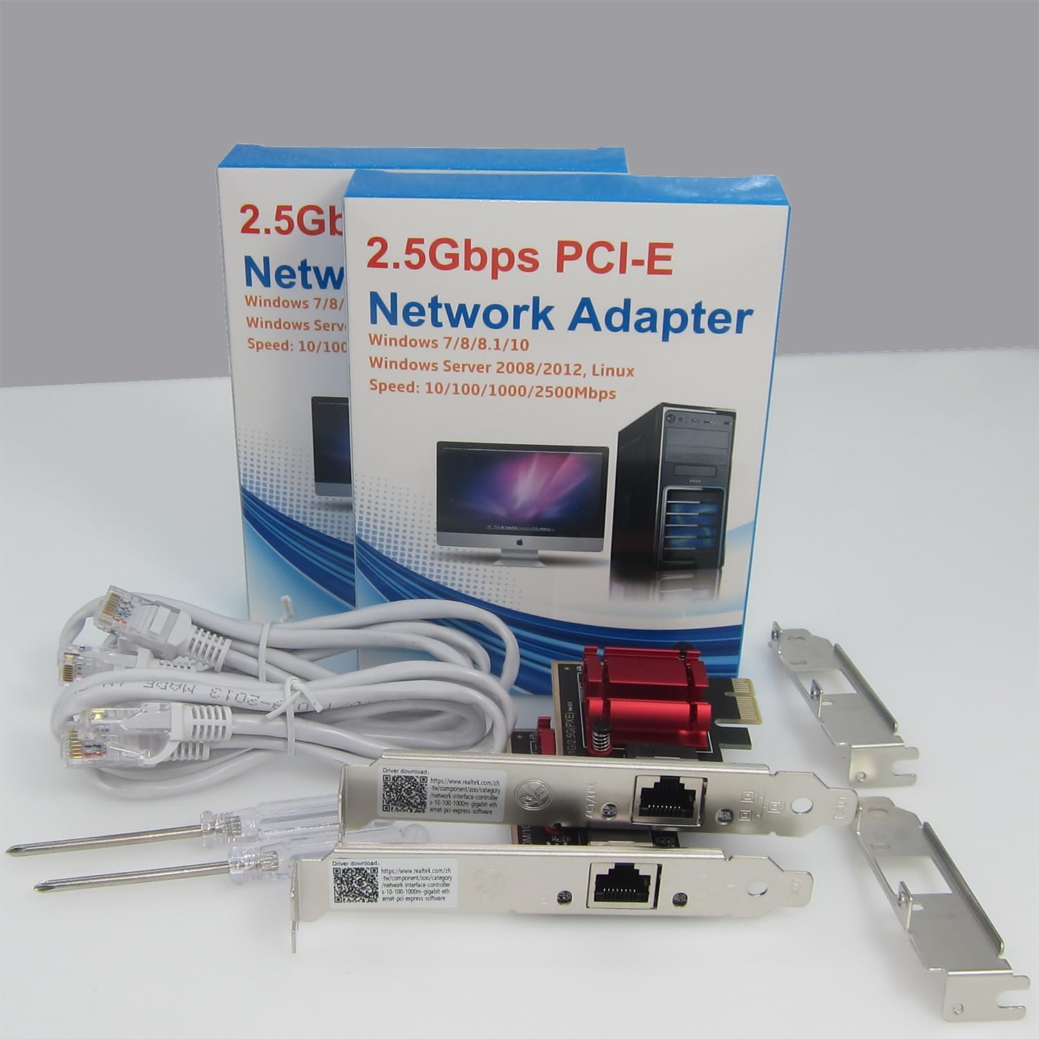 Amazon.com: 2.5gb Network Card 2PCS, for pc 2.5gb NIC Switch Wake on ...