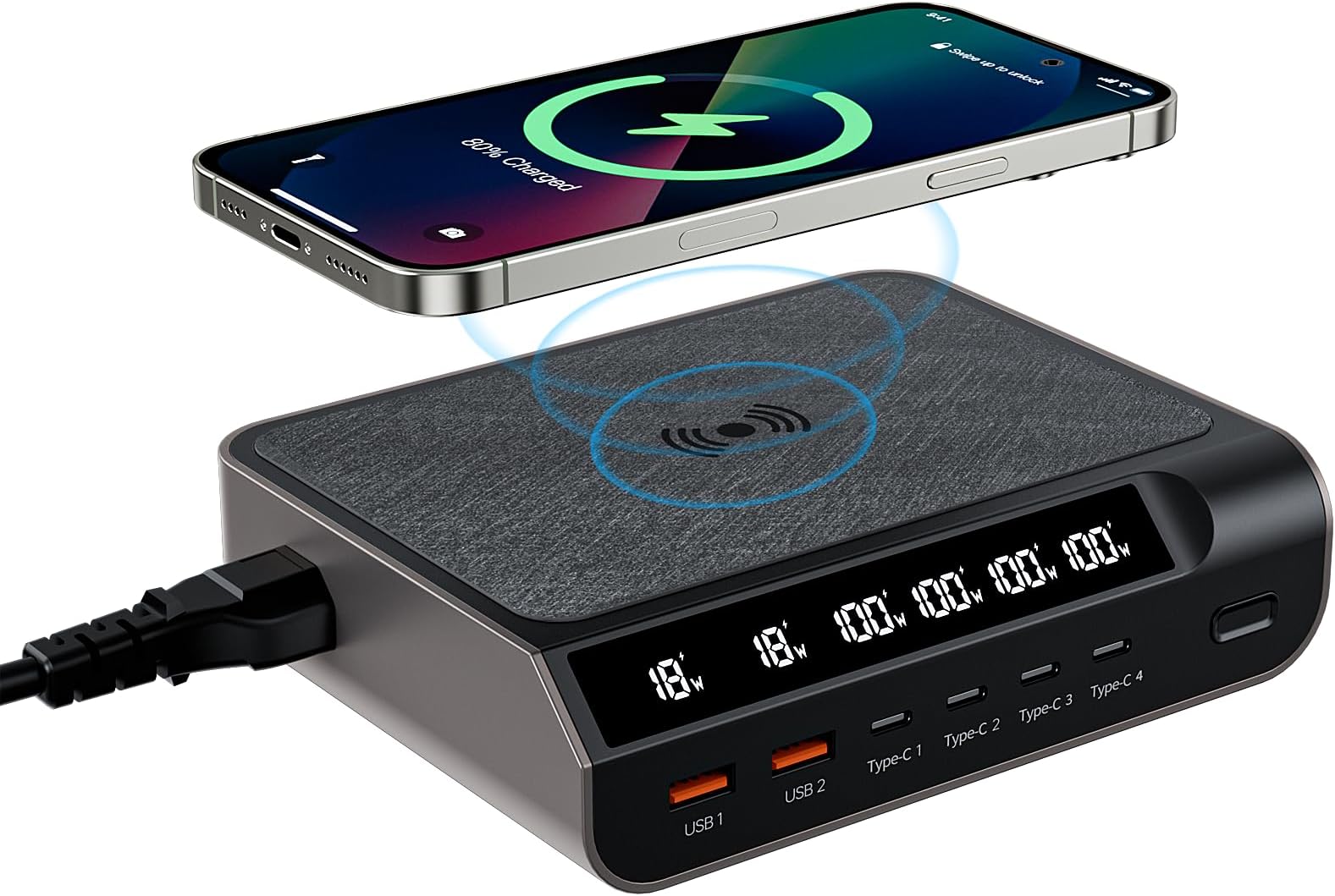 Amazon.com: Compact 240W USB C Charger - GaN 6 Ports Charger with ...