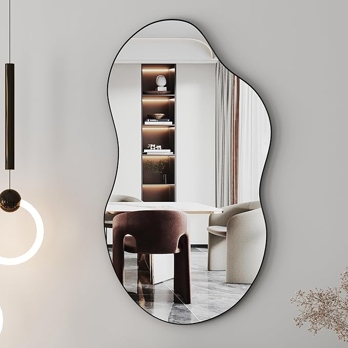 Amazon.com: SHYFOY Asymmetrical Decorative Wall Mirror, Irregular ...
