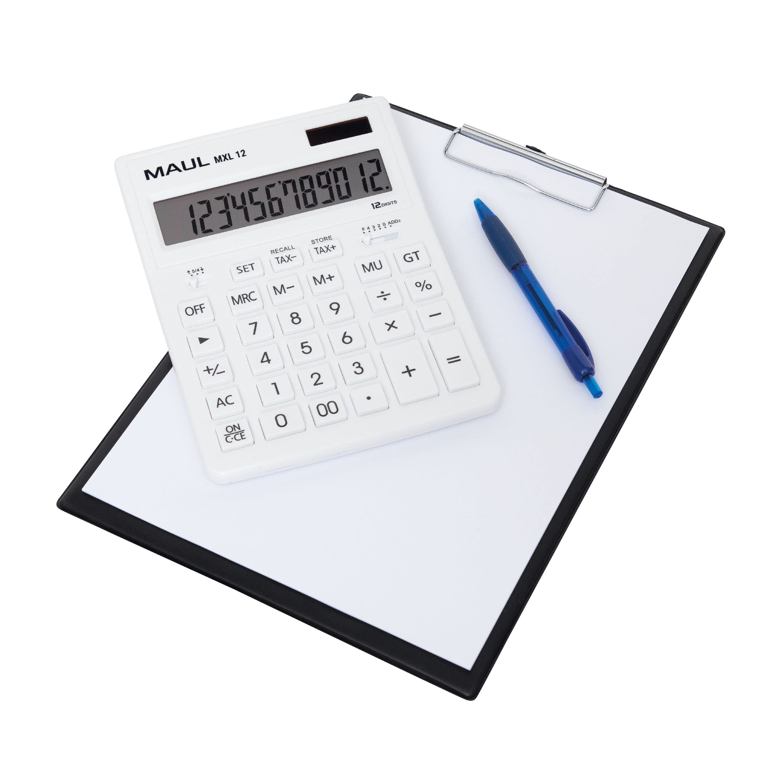 Basics Calculator MAUL MXL12 12-Digit Desktop Calculator - Large Angled ...