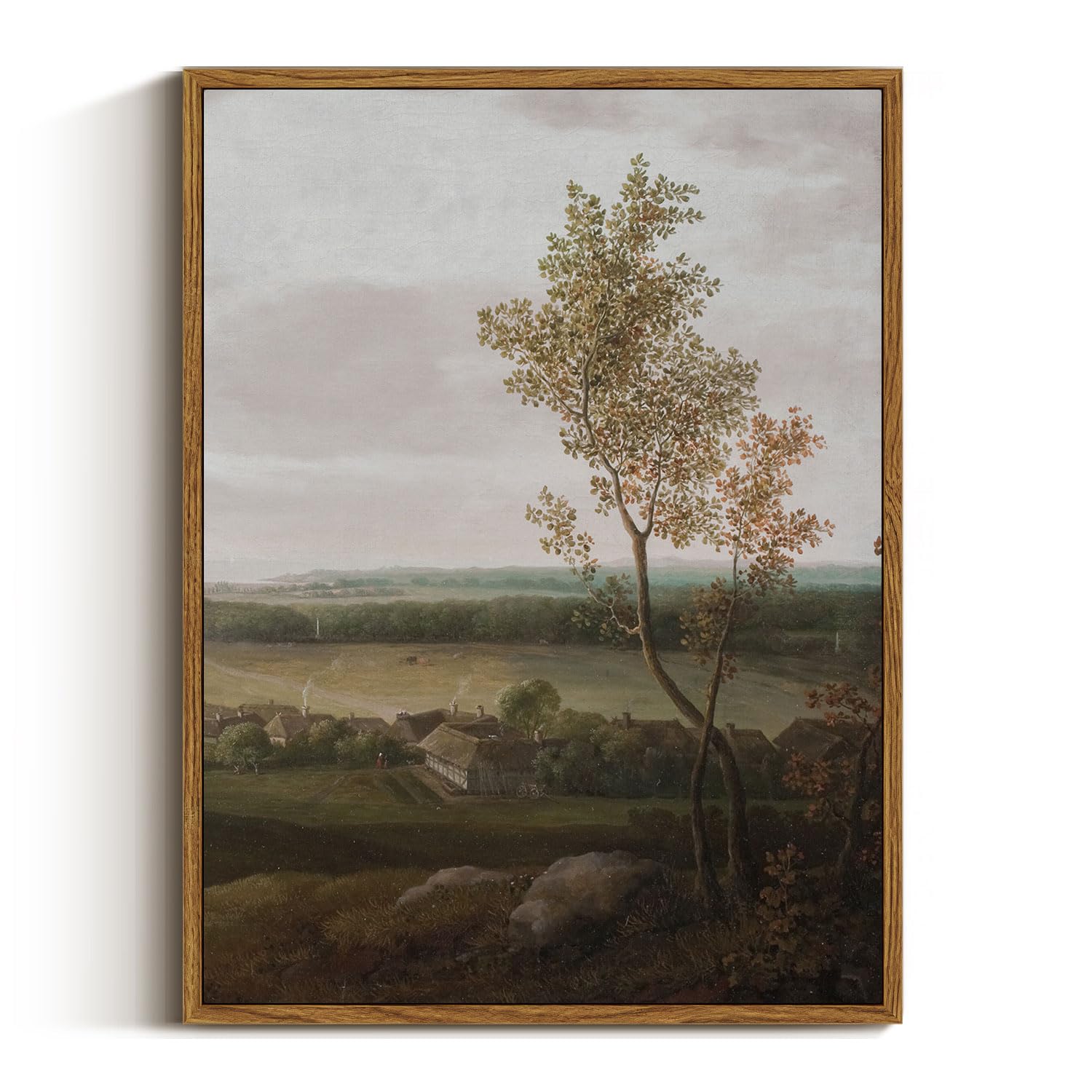 Amazon.com: InSimSea Framed Canvas Prints Art Vintage Decor, Rural ...
