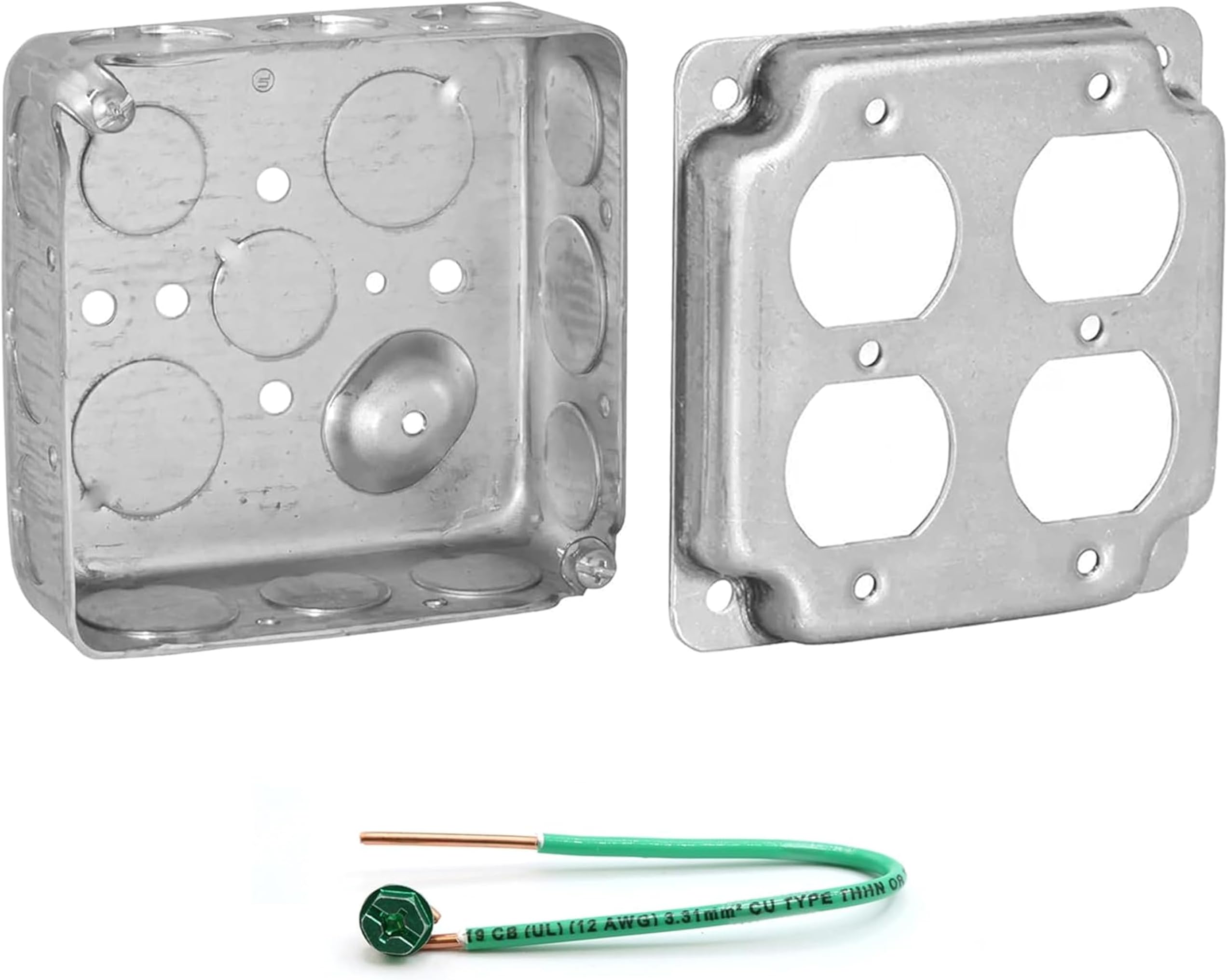 Steel City RS12 Outlet Box Surface Cover, Square, Raised, 4-Inch ...