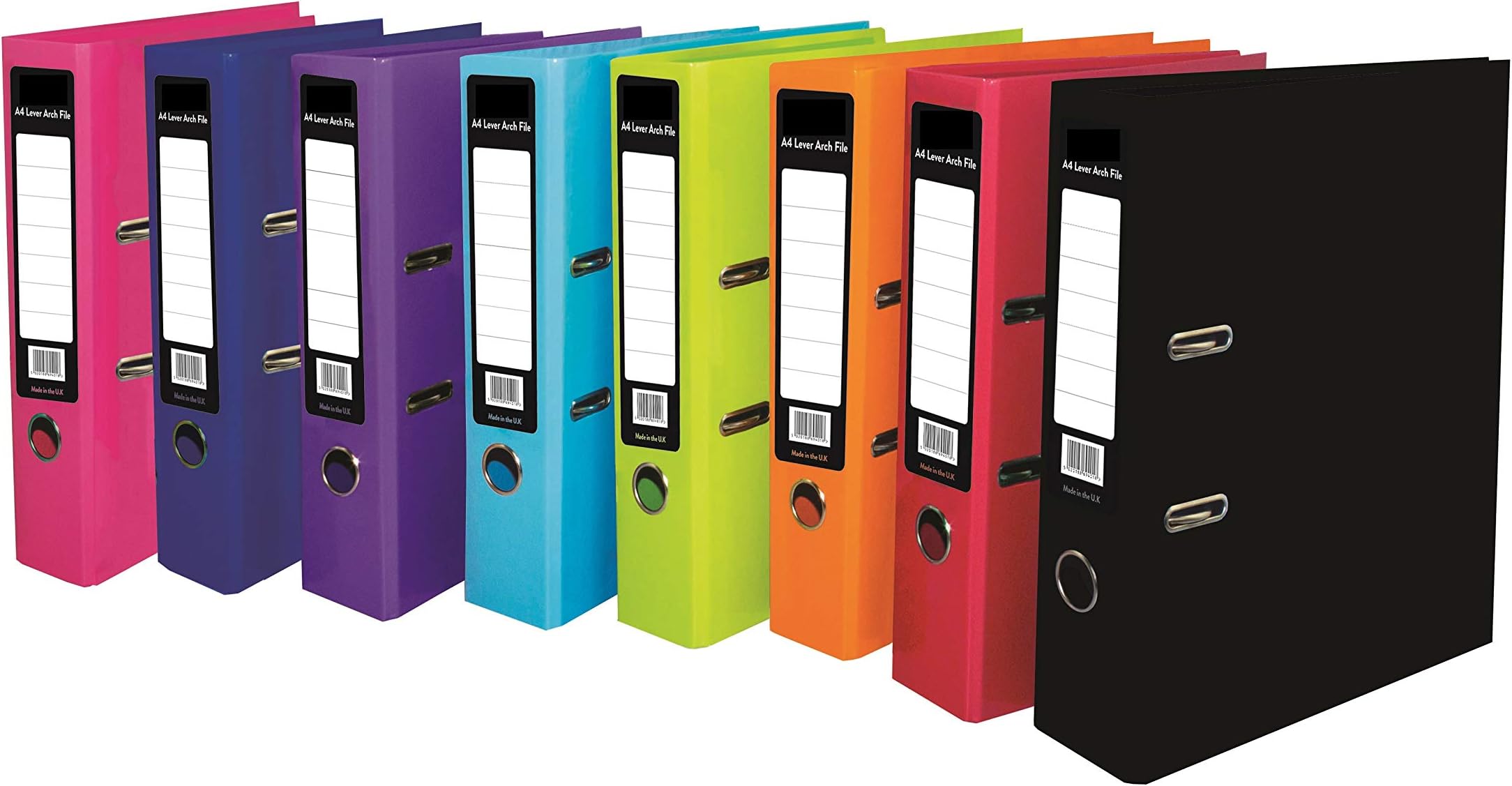 Indigo A4 Office Lever Arch File Assorted - Pack of 5 : Amazon.co.uk ...