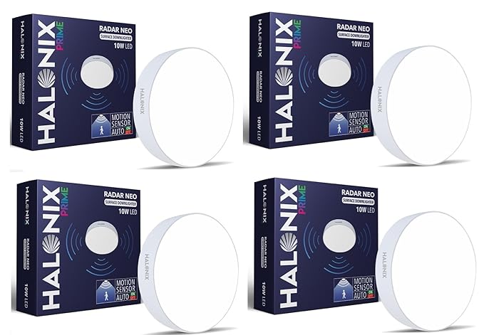 Halonix Plastic Motion Sensor 10W 6500K Radar Neo Surface Downlighter ...