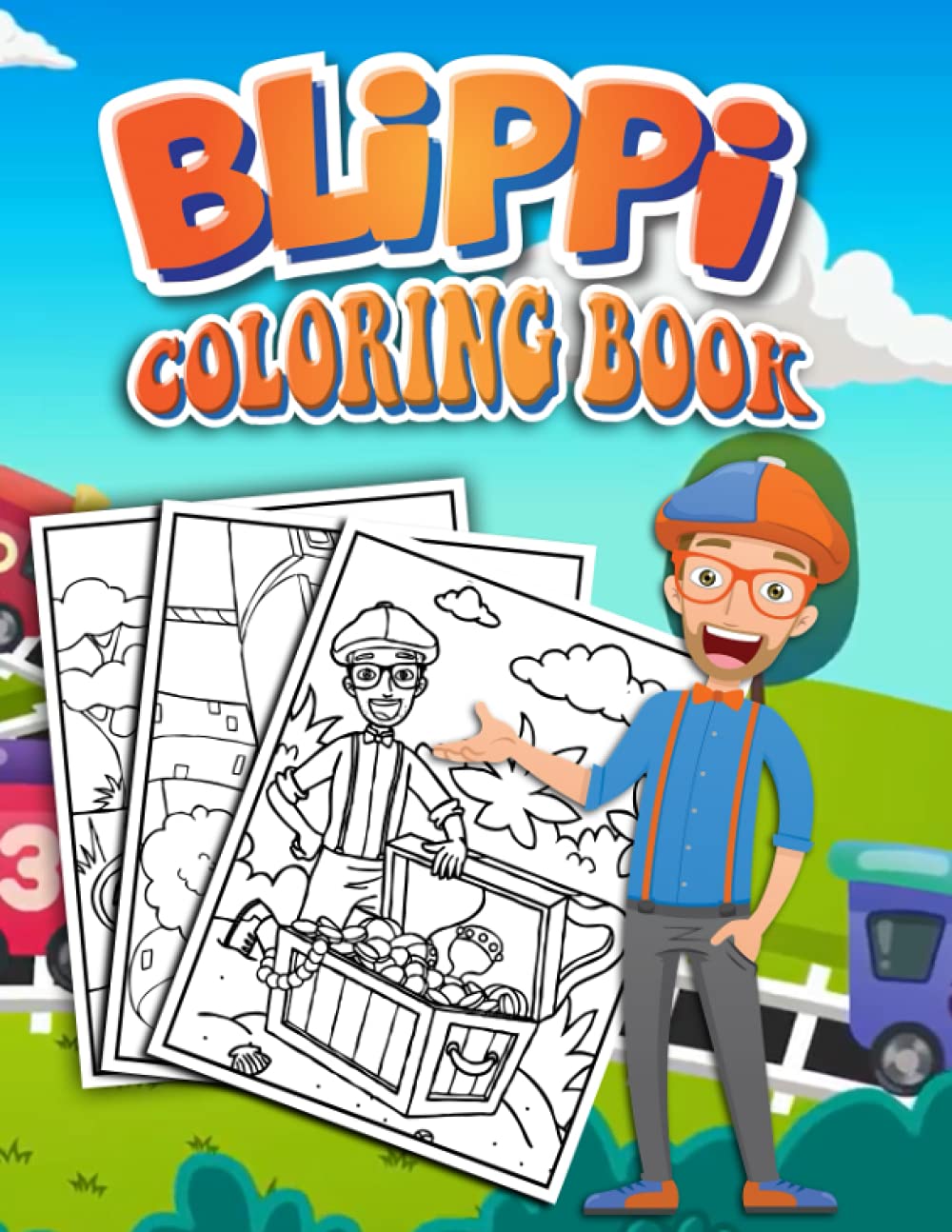 Blippi Coloring Book 60 One Sided Coloring Pages Featuring Stunning ...