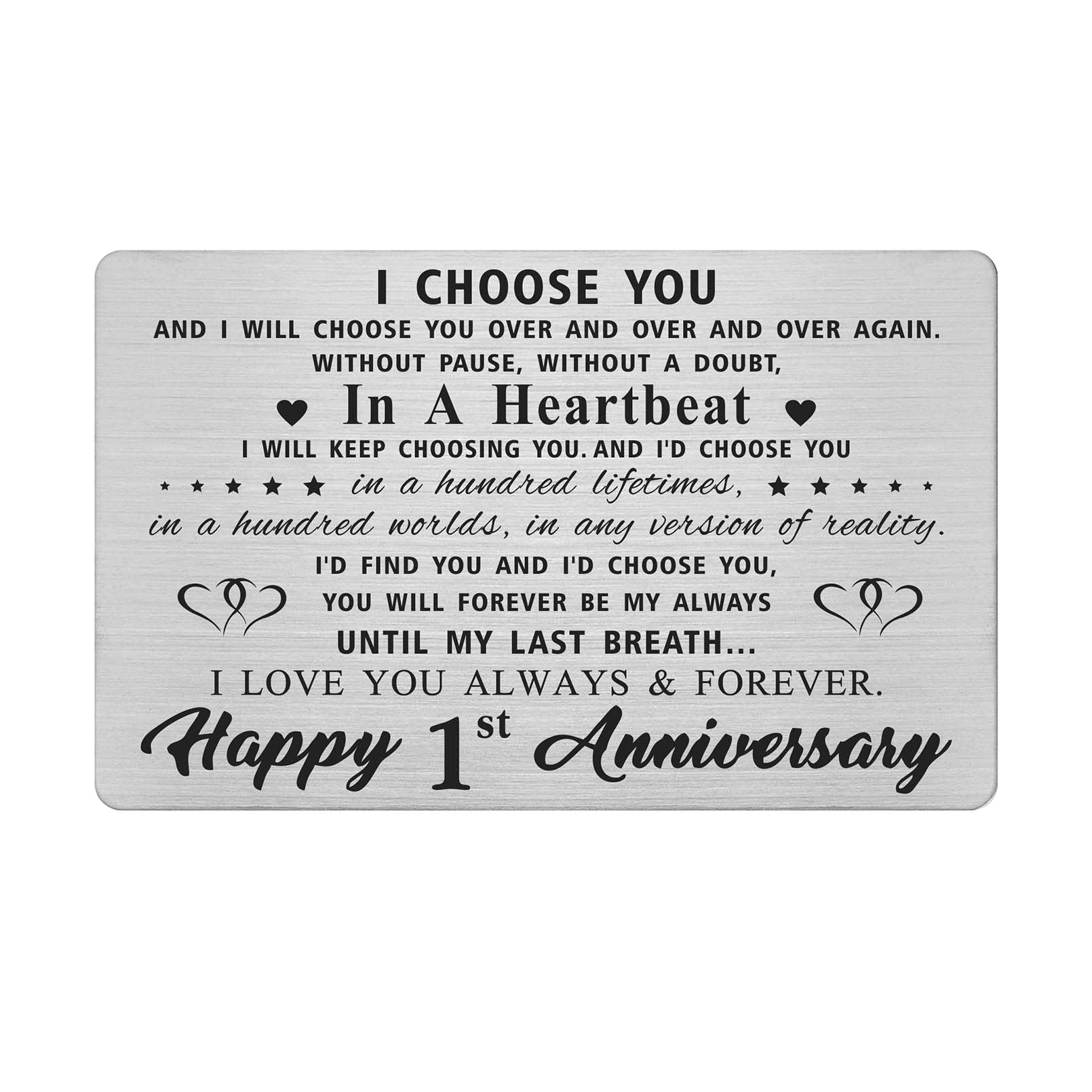 Tanwih Year Anniversary Gifts For Him Happy 2nd Anniversary Card 