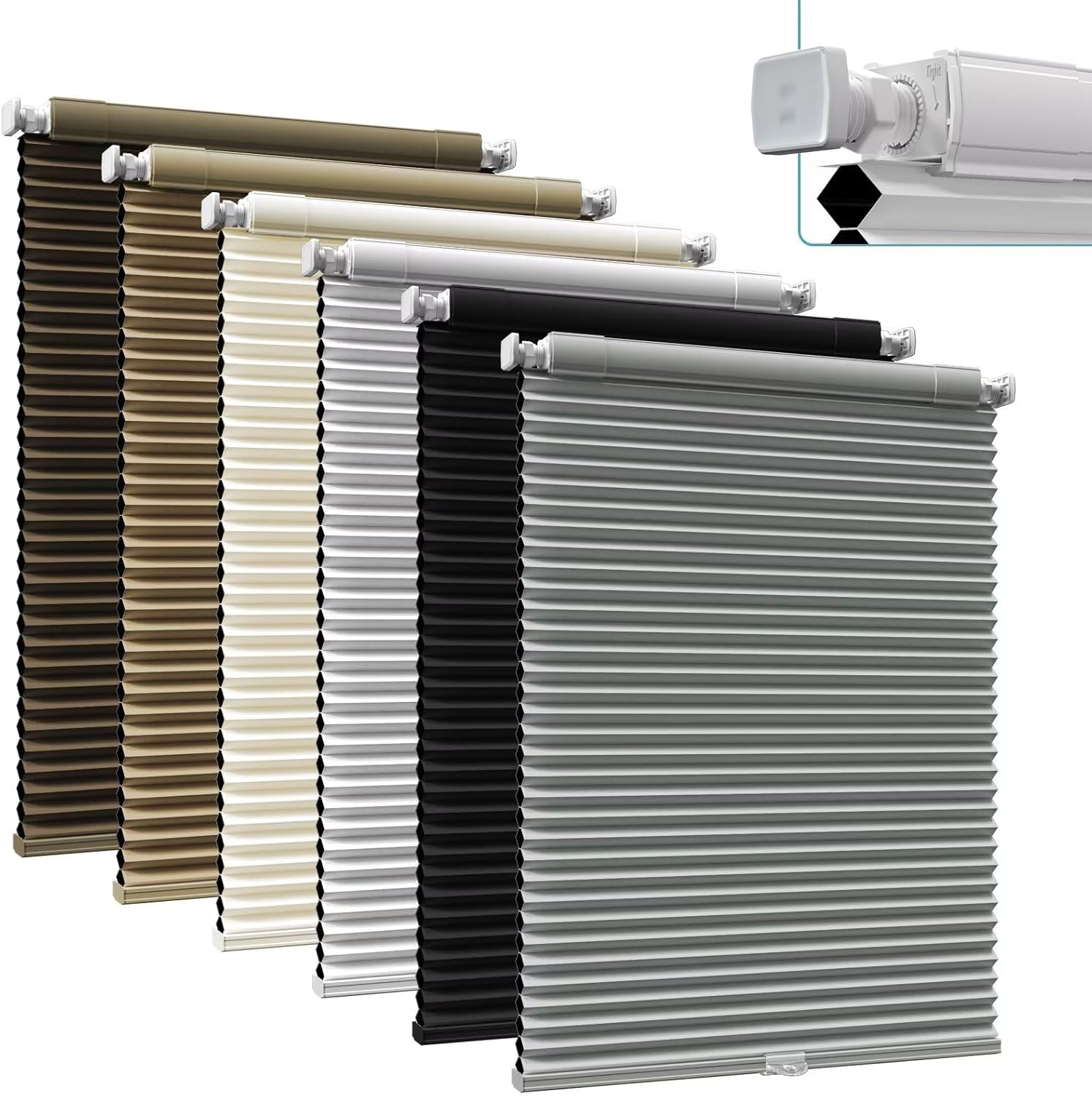 Amazon.com: MYshade Custom Drill Free Blinds, No Drill No Tools ...