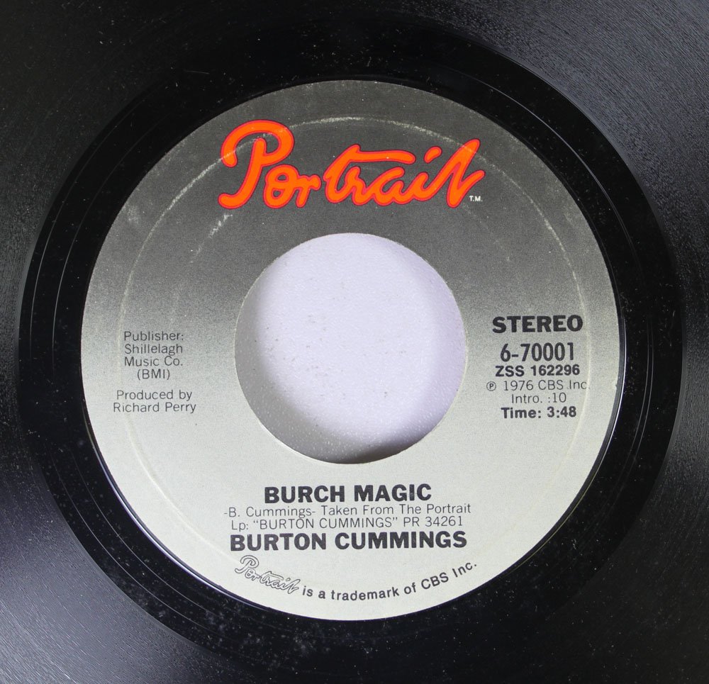Amazon.com: BURTON CUMMINGS 45 RPM BURCH MAGIC / STAND TALL: CDs & Vinyl