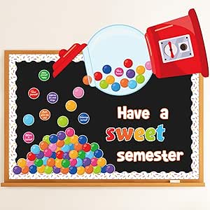 Giant Gumball Machine Bulletin Board Set - Colorful Bubble Gumballs ...