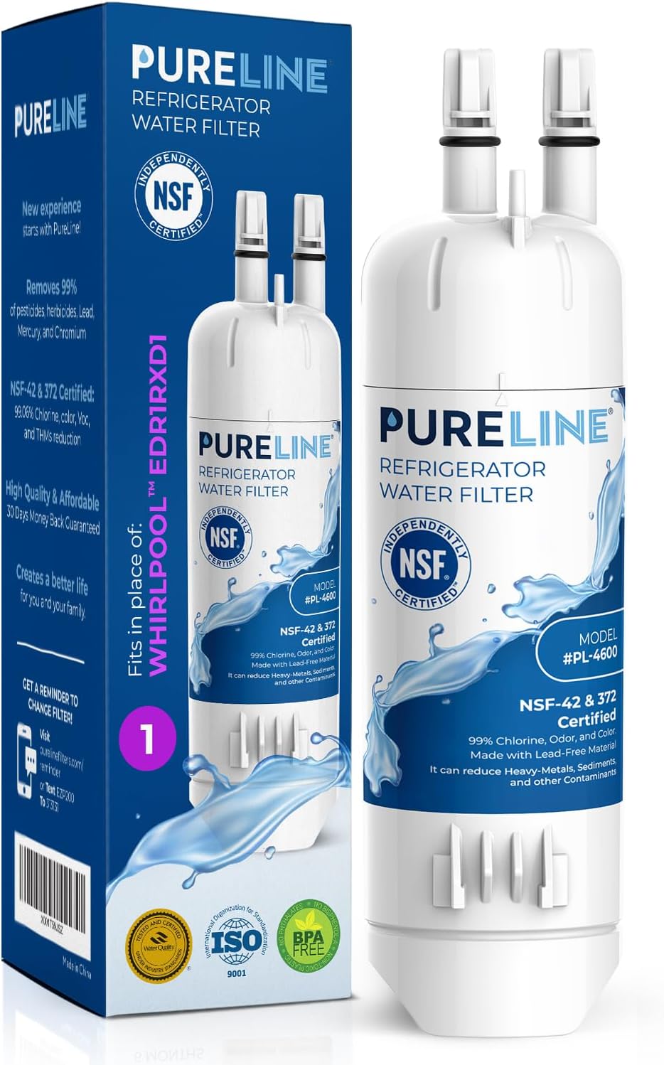 Amazon.com: Pureline EDR1RXD1 Water Filter Replacement for Everydrop ...