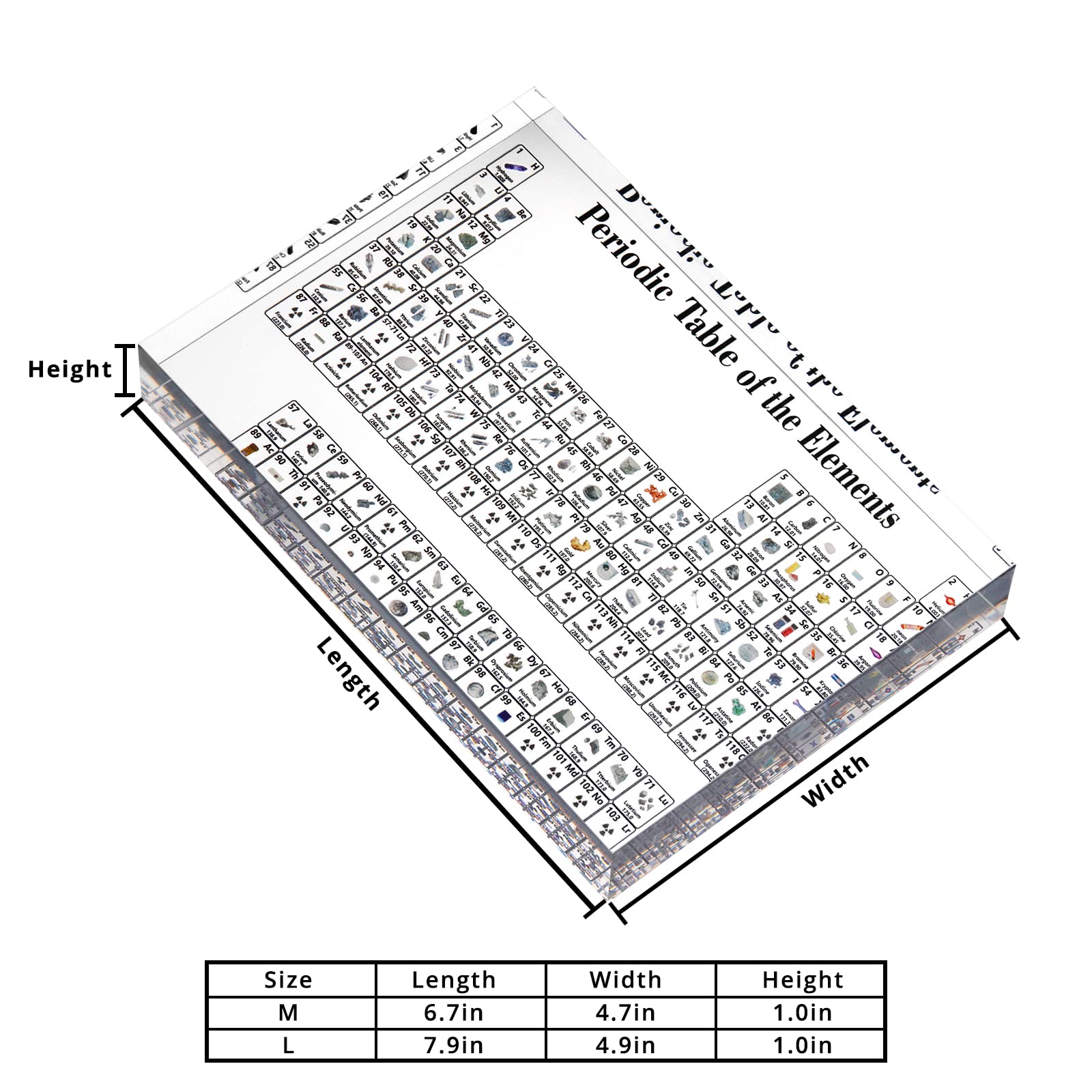 Science Gifts Bilomiy Real Element Periodic Table - 83 Authentic ...