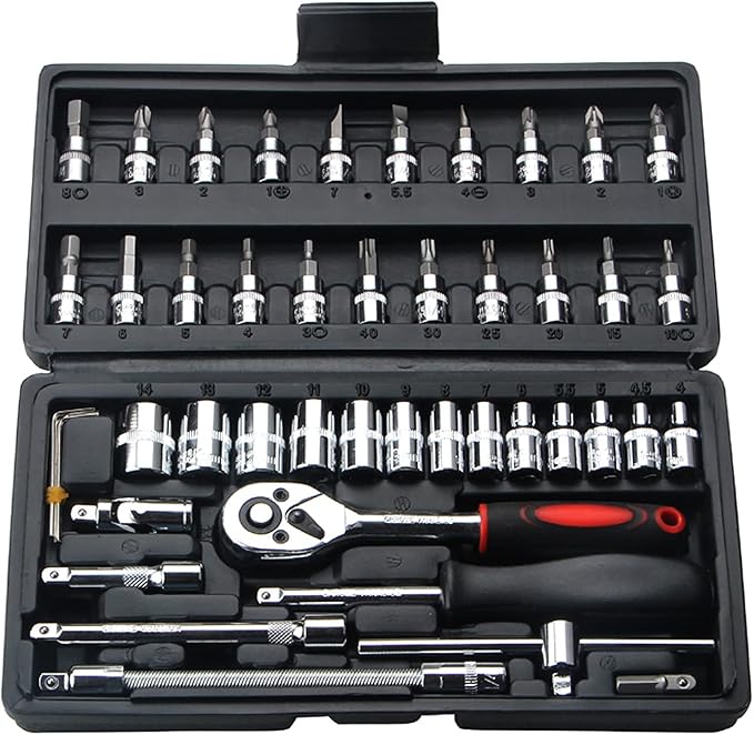 Socket Set 46 Piece - 1/4 Socket Set, Socket Sets Sockets & Tool Sets ...