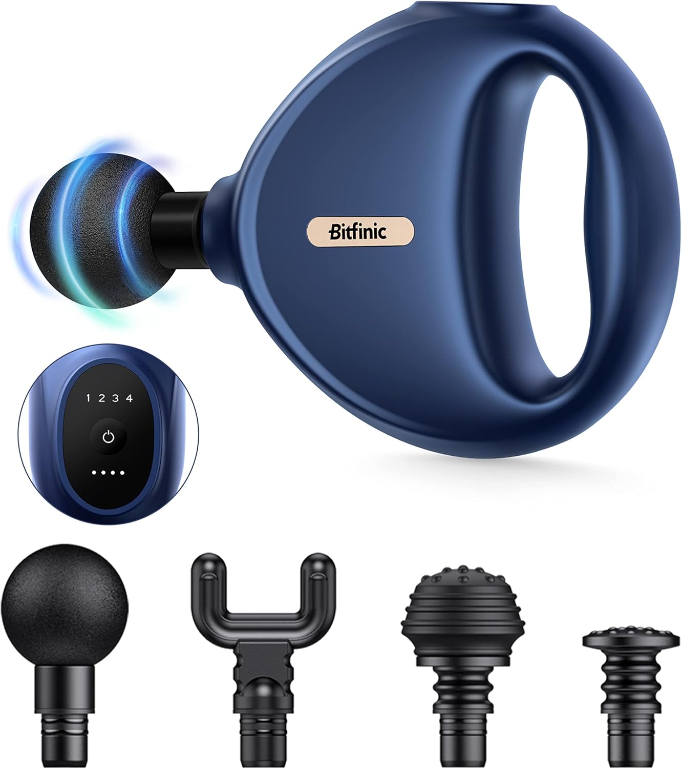 Amazon.com: Bitfinic Mini Massage Gun Portable Deep Tissue Percussion ...