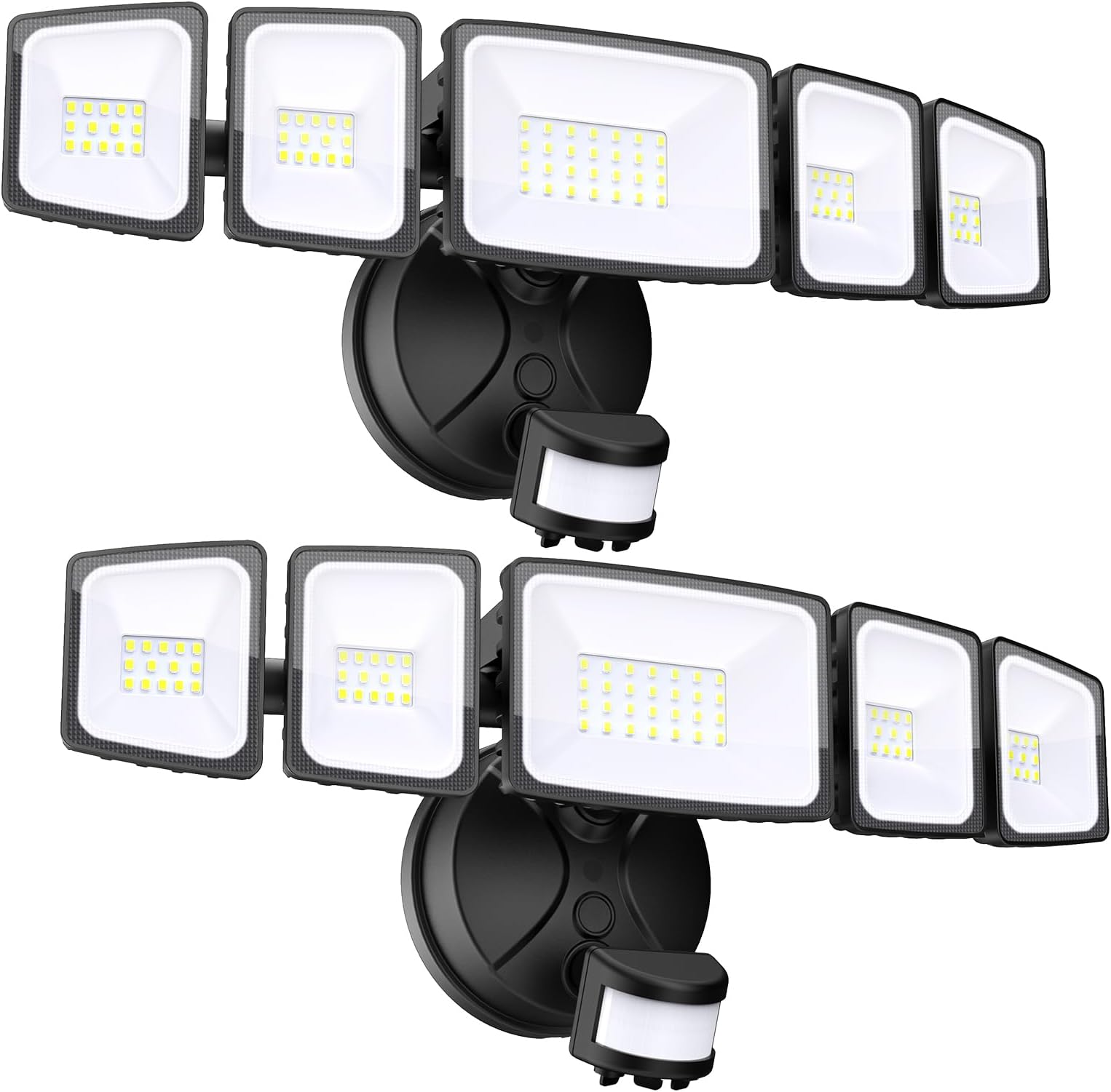 Onforu 5 Heads 55W LED Security Lights Motion Sensor Outdoor, 360° Wide ...