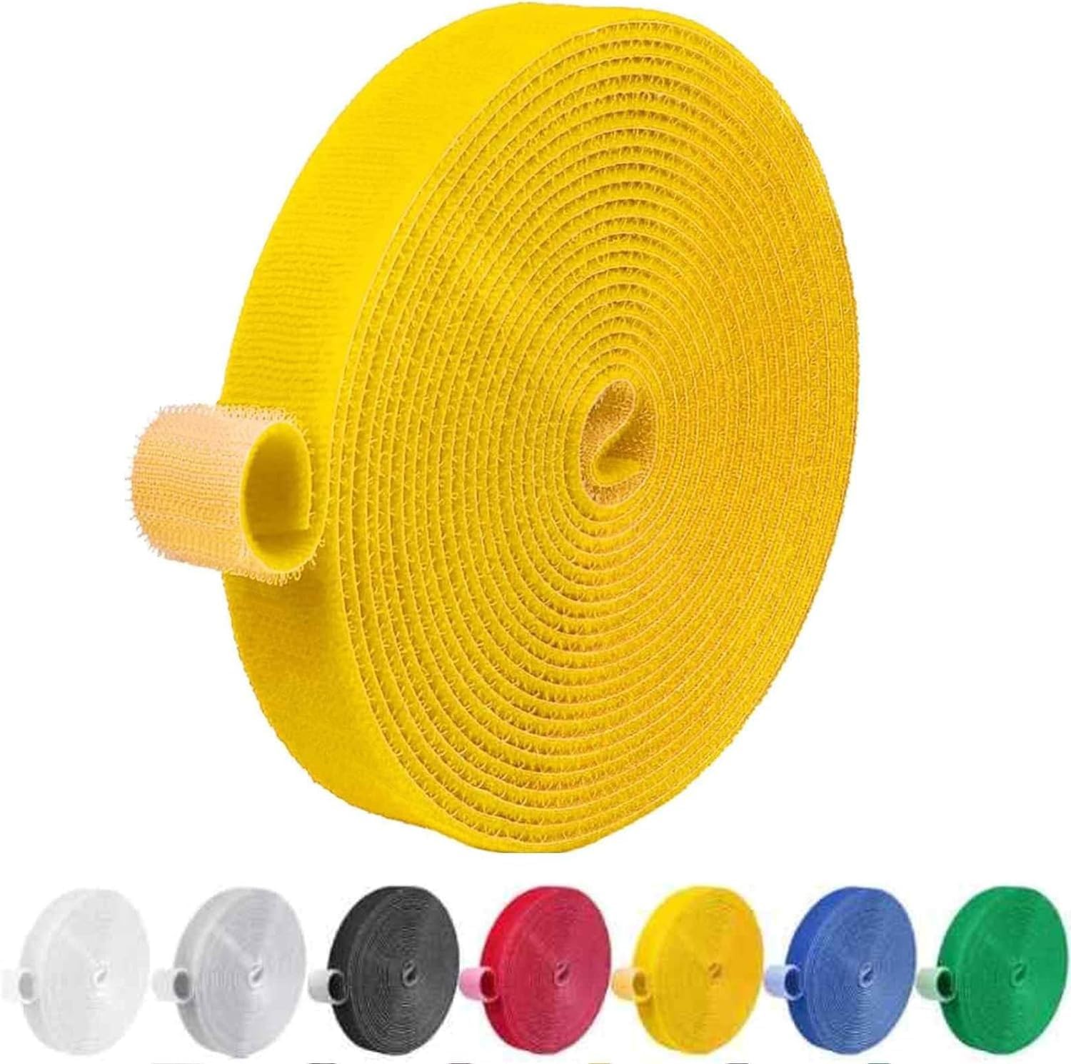 Amazon.com: MAKEIIT 180ft x 1/2inch Releasable Cable Ties Hook Loop ...