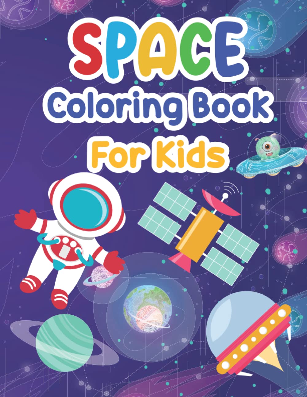 Space Coloring Book For Kids Fantastic Outer Space Planets Kids ...