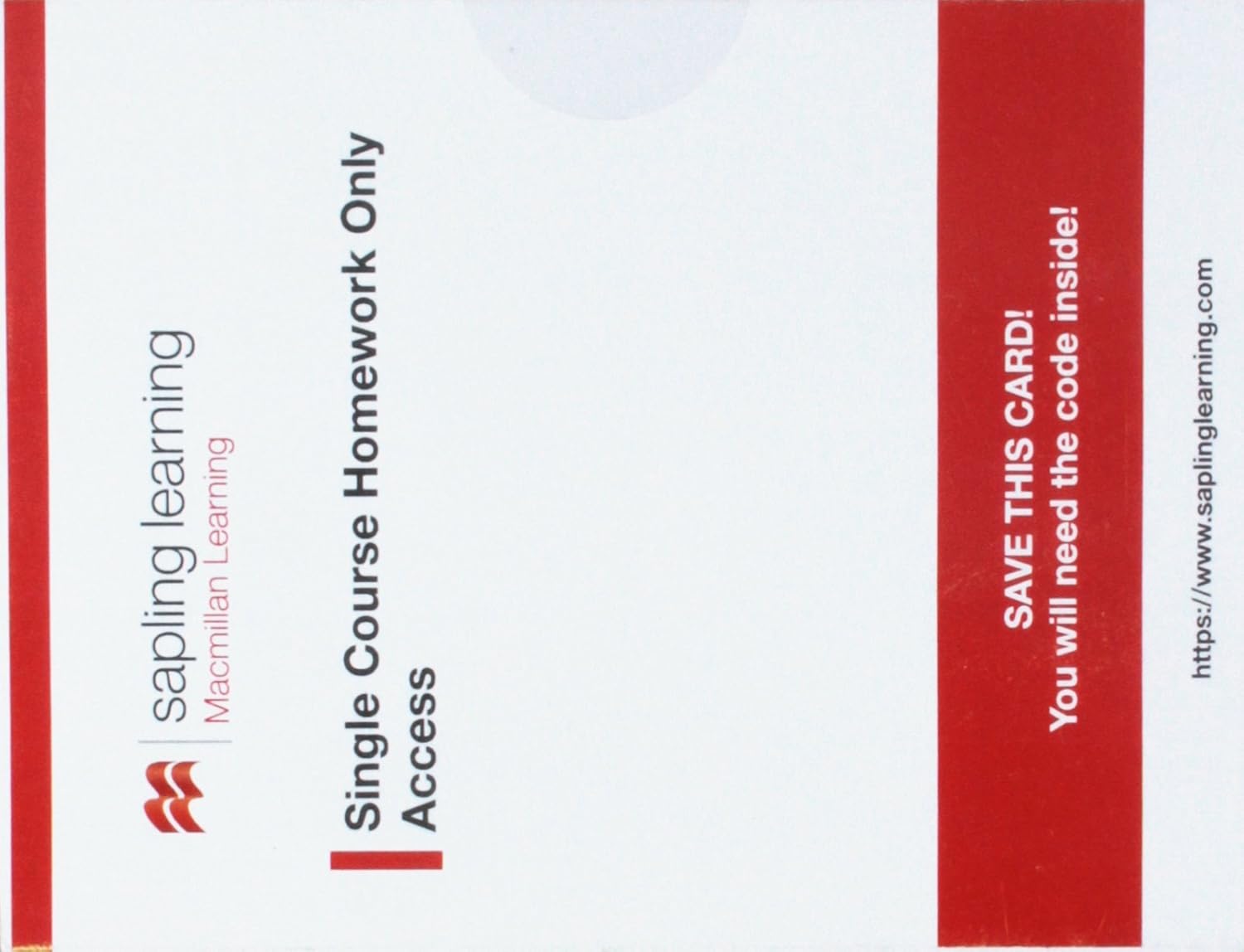 Sapling Learning Homework for Calculus-Based Physics (Single-Term ...