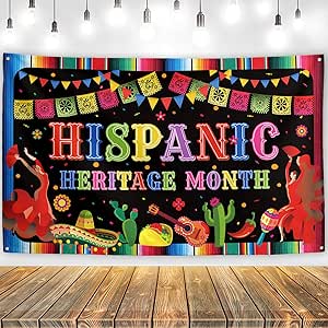 Amazon.com : Hispanic Heritage Month Decorations Latin American Banner ...