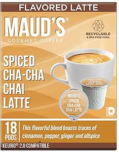 Maud's Chai Tea Latte Pods, 18 ct, Recyclable Single Serve Tea Pods ...