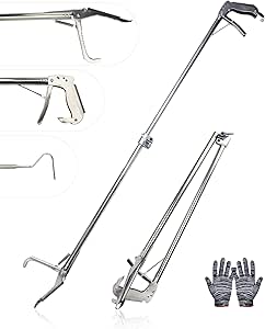 Amazon.com: SMIY Upgraded 47" Collapsible Snake Tongs, Stainless Steel ...