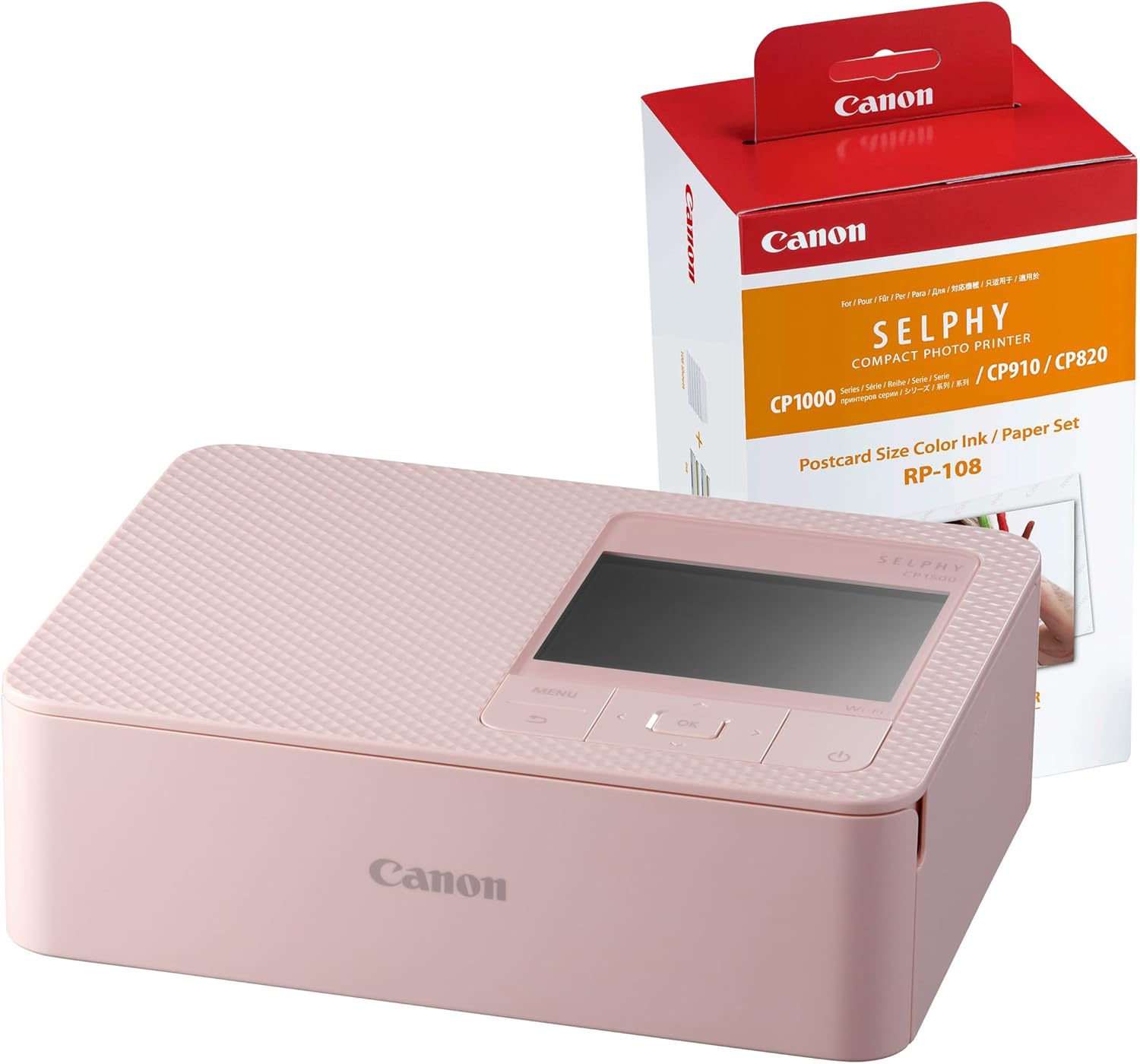 Canon SELPHY CP1500 Wireless Photo Printer inc RP-108 Ink Paper Set ...