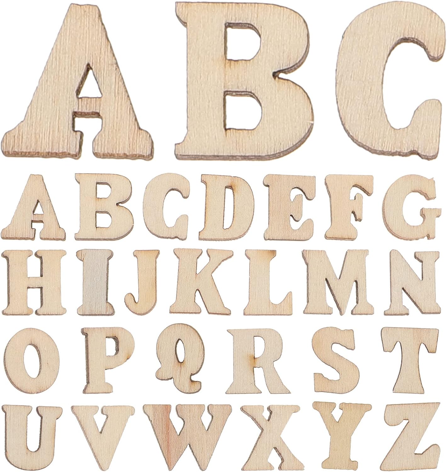 Amazon.com: Tofficu 200pcs 15mm/0.6inch Small Wooden Letter, Letters ...