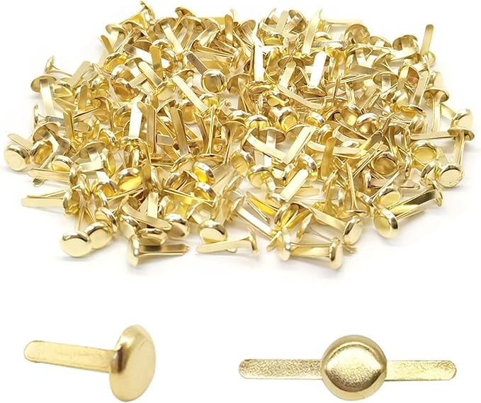 Amazon.com: Quacc 200pcs Gold Split Pins Round Scrapbooking Brads Split ...