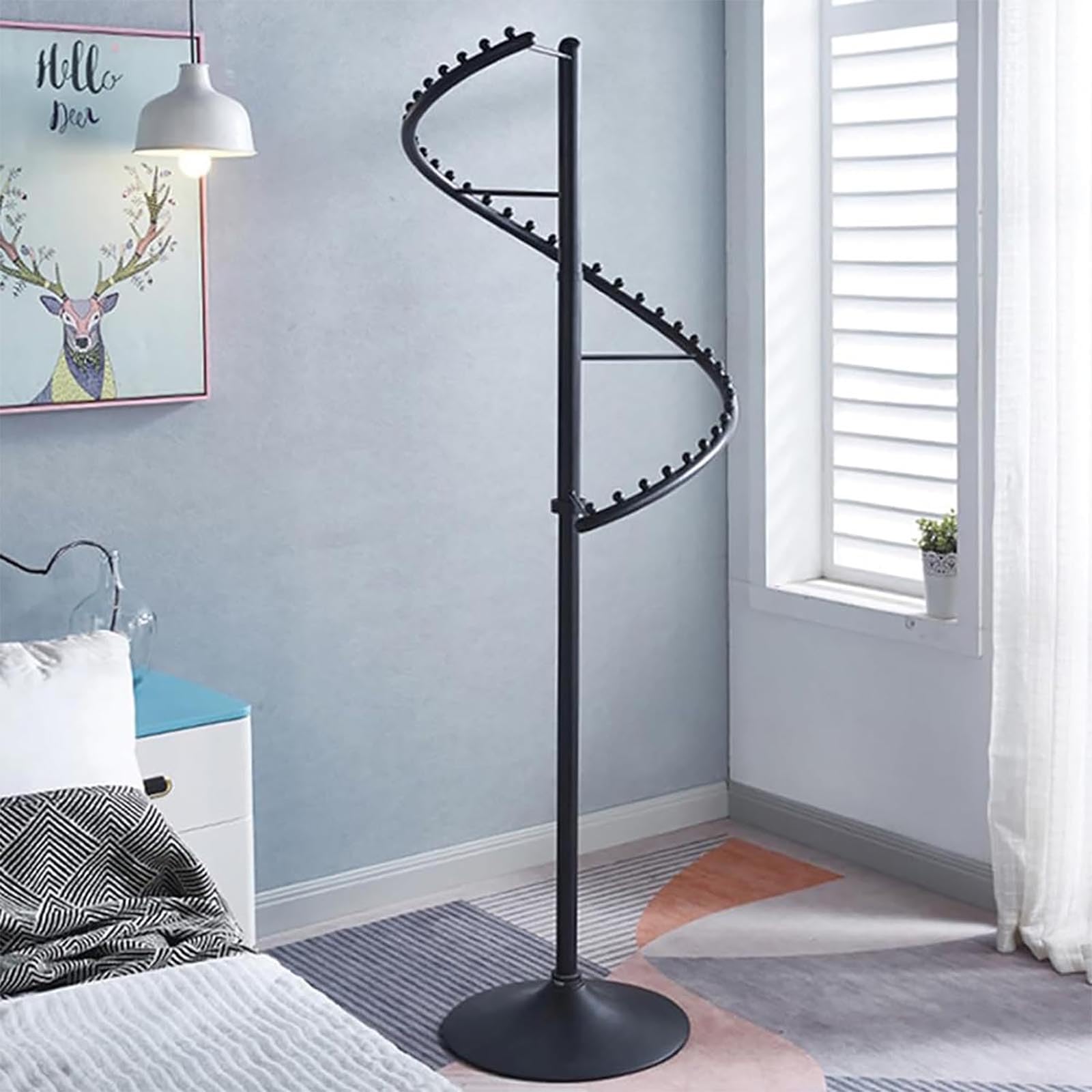 Spiral Clothes Rack For Closet Store Metal Spiral Clothing Rack 3D