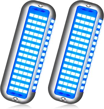 Amazon.com: BASIKER BS4 - Luz LED marina para barco (2 x 3000 lm, 84 ...
