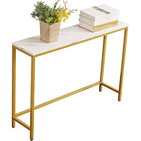 Amazon.com: Loglus Console Table for Entryway, Faux Marble MDF Sofa ...