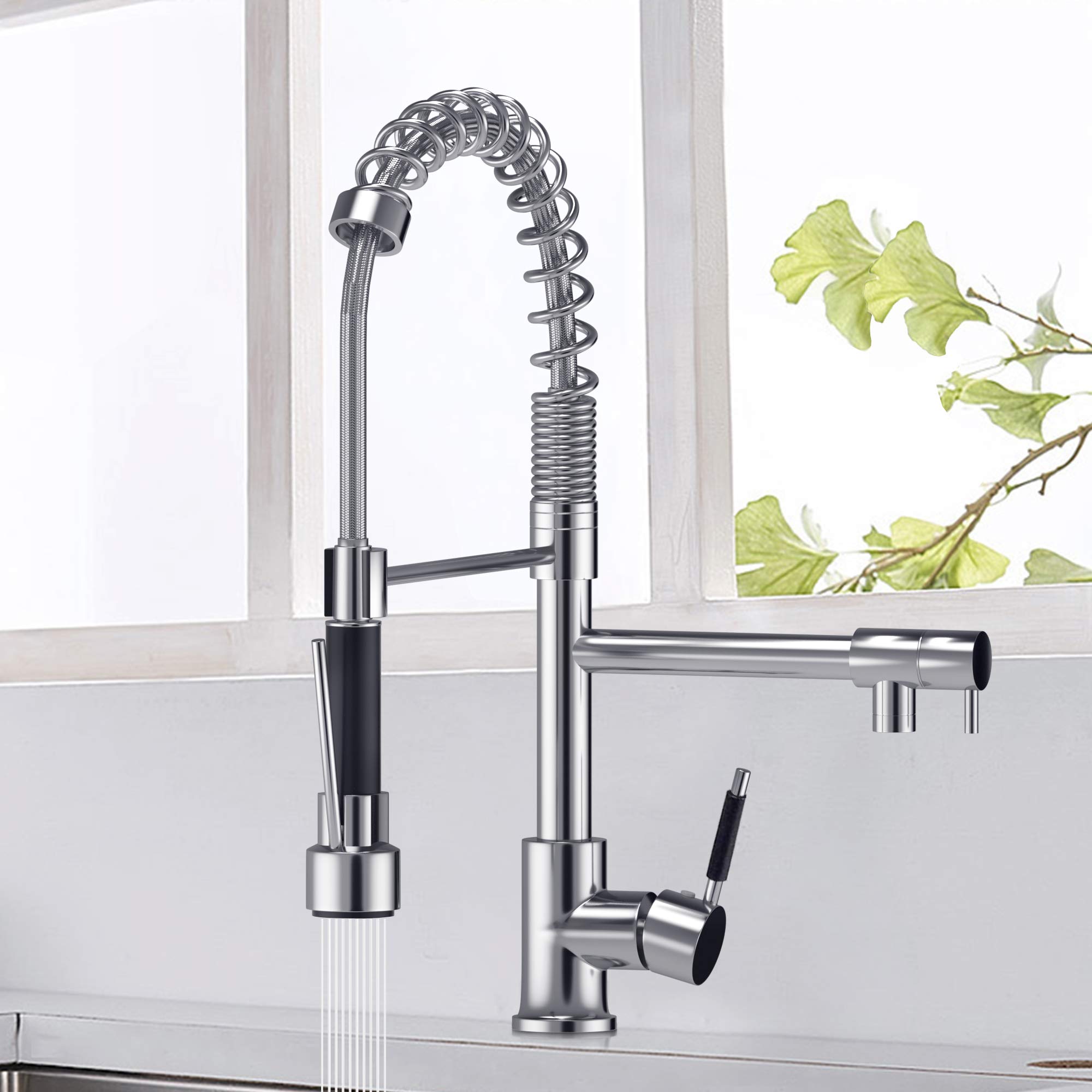 Buy Suguword Kitchen Sink Mixer Taps Pull Down Spray Spout Brass ...
