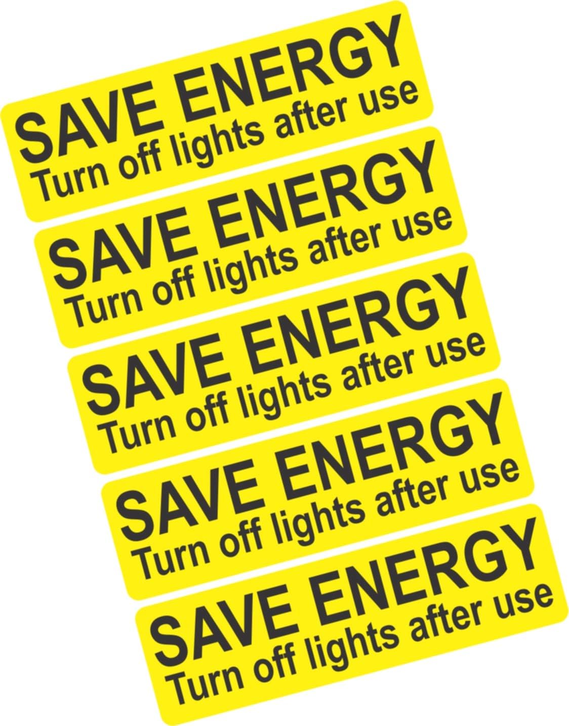 Save Energy Stickers - Light Switch Stickers - Turn off Lights or ...