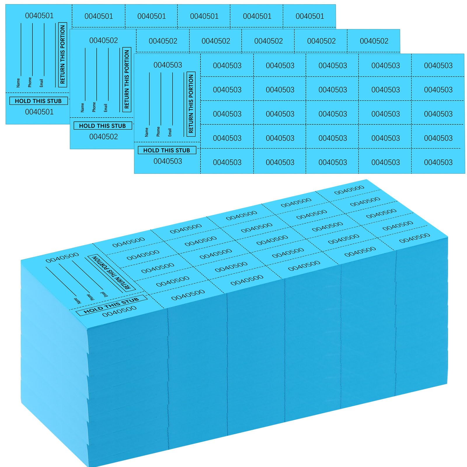 Snapklik.com : Kosiz 1000 Sheet 25 Bid Raffle Tickets Chinese Auction ...