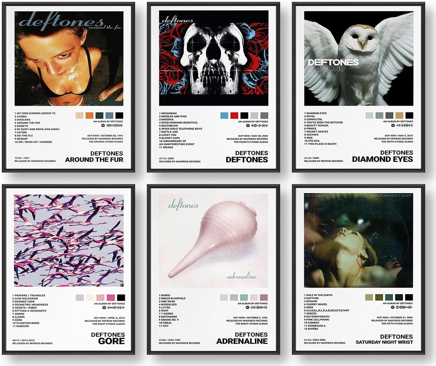 ZJNB Deftones Poster, Aesthetic Album Cover Inspired Wall Art, Deftones ...