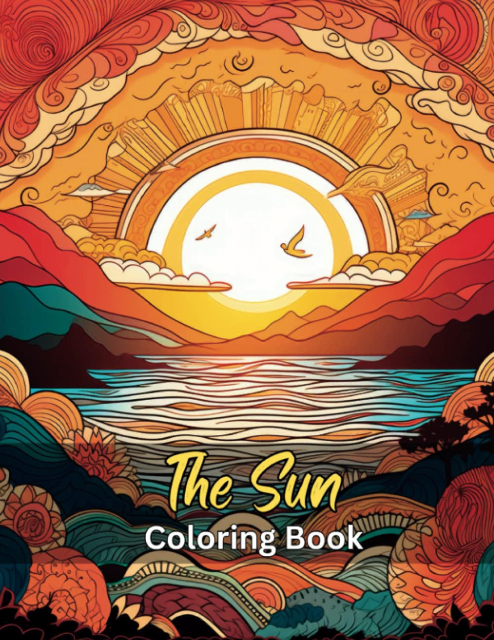 Amazon.com: The Sun: Relaxing Adult Coloring Book of Unusual Sunset ...