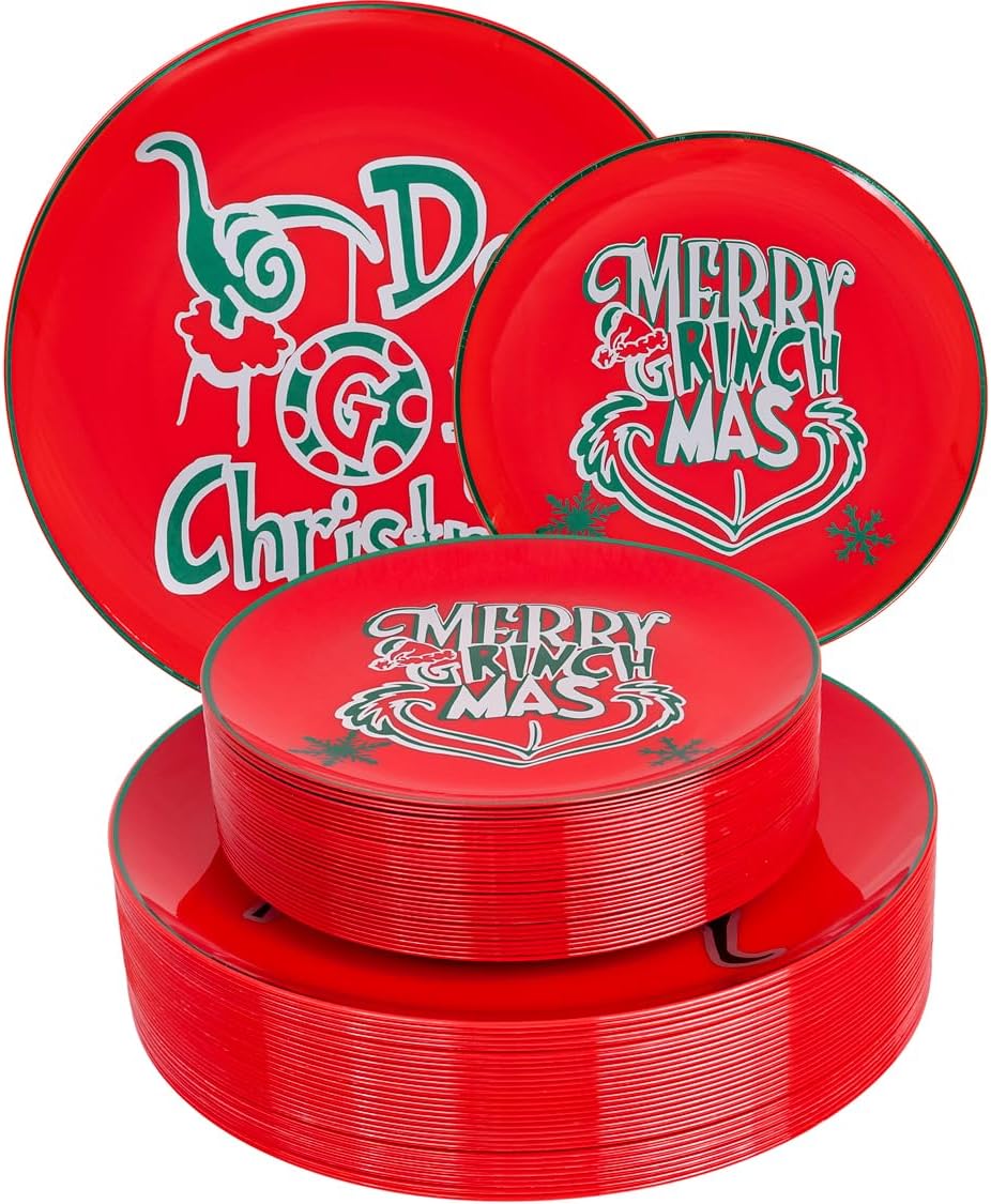 Amazon.com: XIENBLOC 72pcs Christmas Candy Plates Candy Birthday Party ...