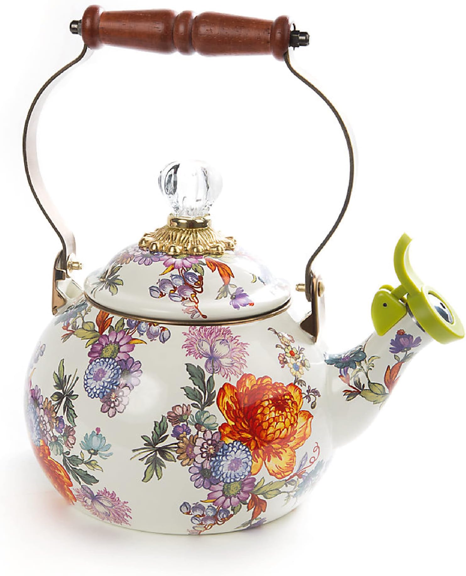 Amazon.com: COLIBYOU Floral Dazzling 2-Quart Tea Kettle, Steel with ...