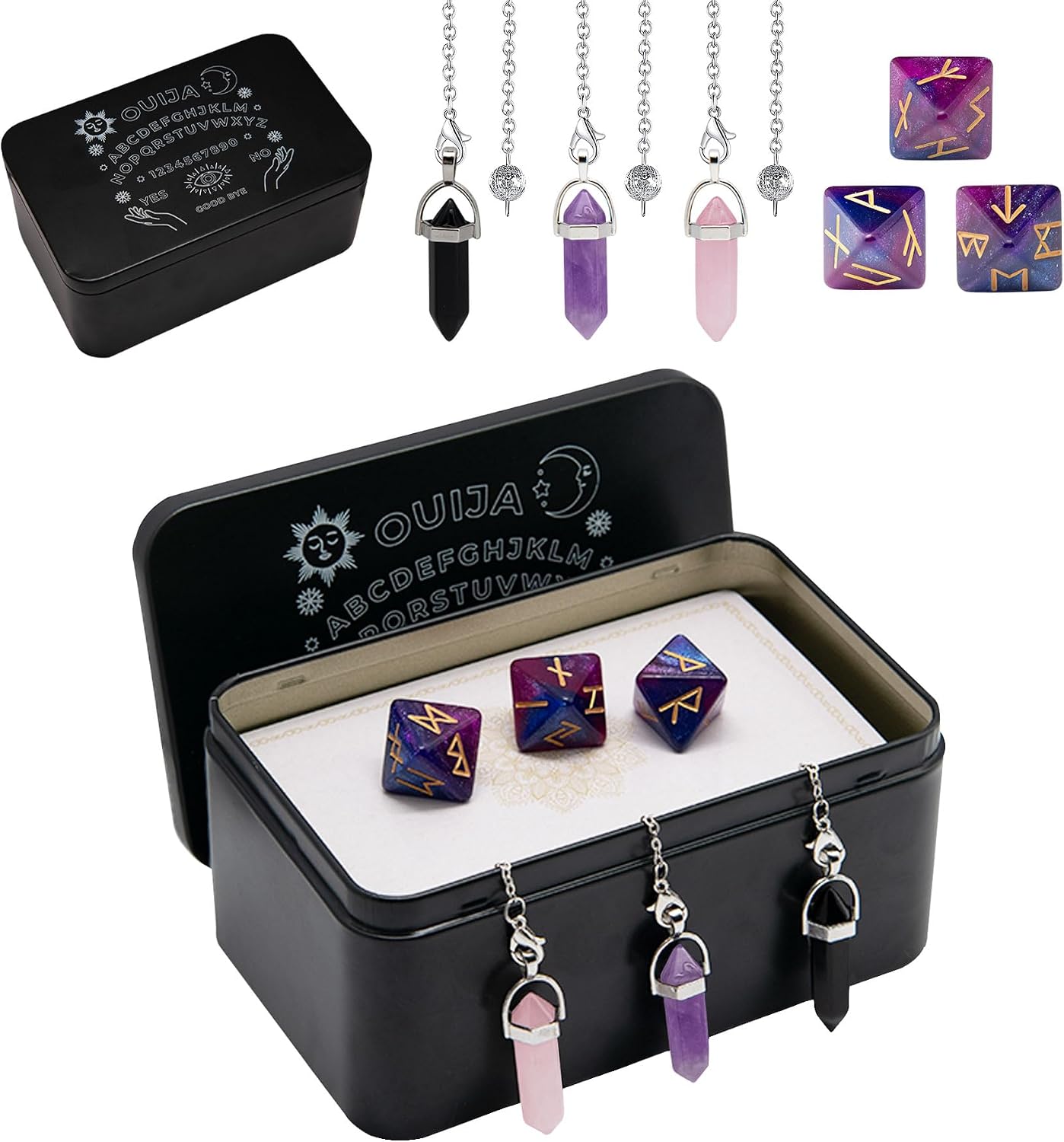 Amazon.com: Knana 7Pcs Tarot Card Box, Metal Tarot Card Hoder Box with ...